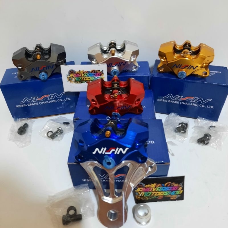 Jual Kaliper NSSN 2Piston 2P Full Cnc + Breket 2P Belakang Pnp Vixion/ Ninja R / Ninja RR/ Ninja ...