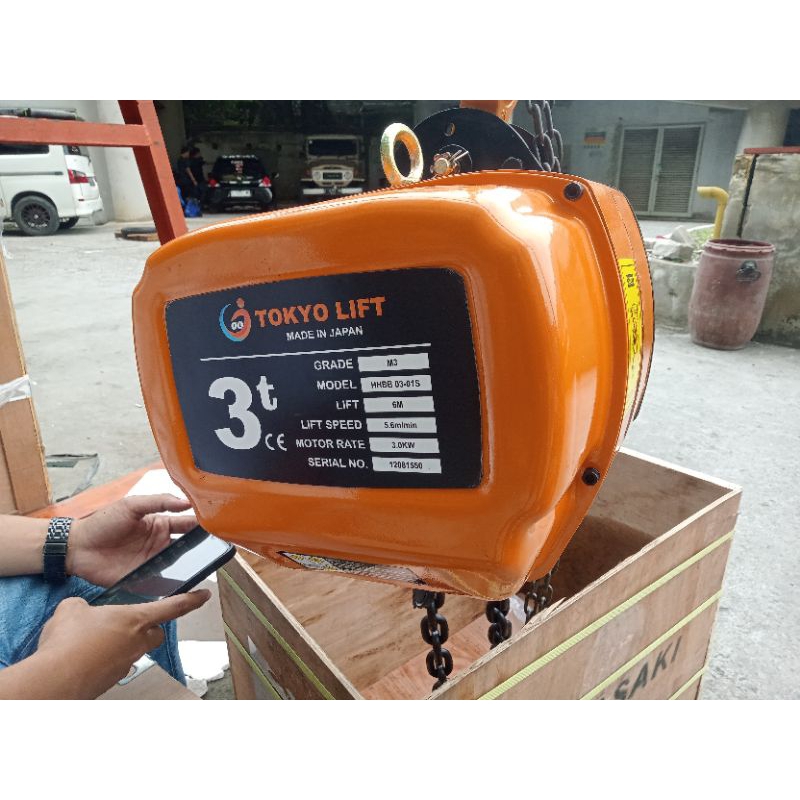 Jual Electric chain hoists 3 ton x 12 meter 380v TOKYO LIFT Japan ...
