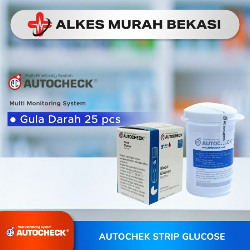 Jual AUTOCHECK Glucose Strip 25pcs | Shopee Indonesia