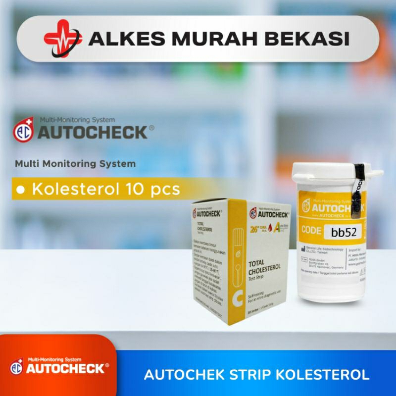 Jual AUTOCHECK Kolesterol Strip 10pcs ED 2026-02 | Shopee Indonesia