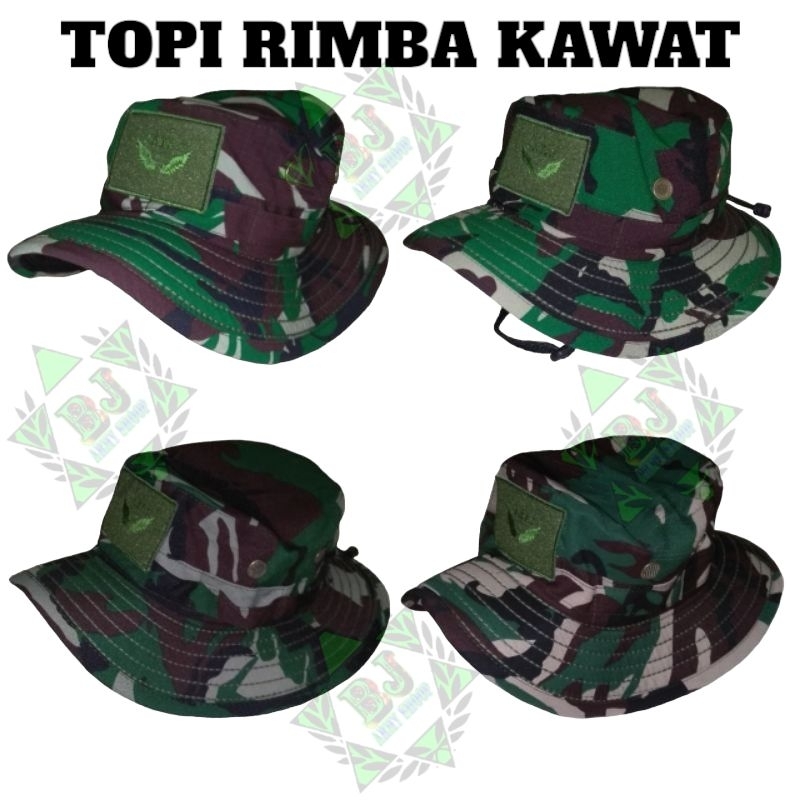Jual TOPI RIMBA KAWAT LORENG SRITEX VELBED WOOLL / TOPI RIMBA VELBET ...