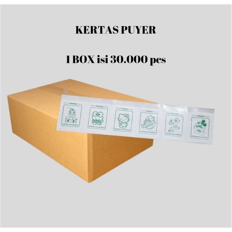Jual Kertas Puyer logo Kartun 1 box isi 30.000 pcs | Shopee Indonesia