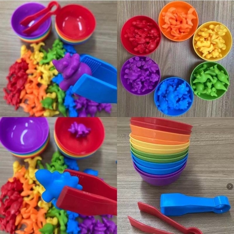 Jual classification toys with bowl set mainan pengenalan warna dan ...