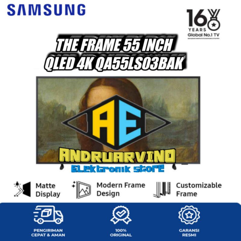 Jual SAMSUNG Lifestyle Smart TV QLED 4K The Frame 55 inch ...