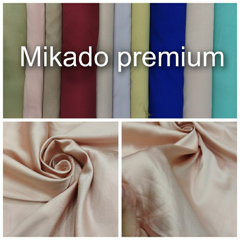 Jual Mikado Premium/satin mikado/bahan mikado/kain mikado/bahan premium ...