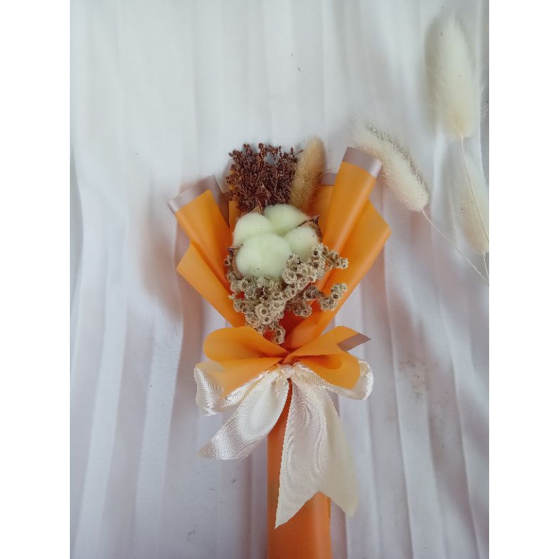 Jual single cotton flower bouquet / buket bunga kapas satu tangkai ...