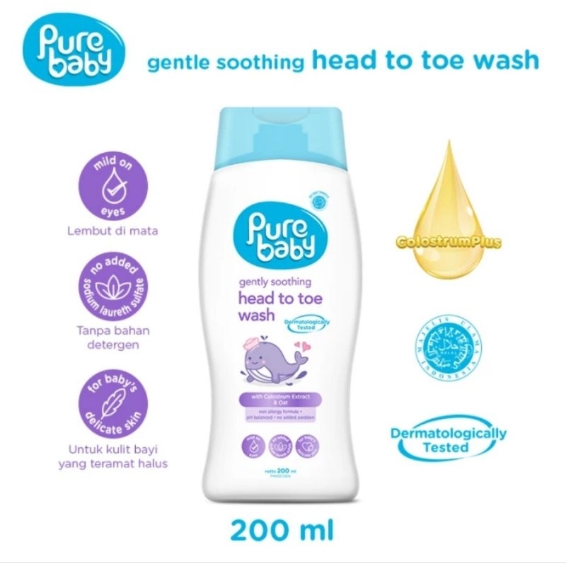 Jual Pure Baby Gently Soothing Head to Toe Wash 200ml | Shopee Indonesia