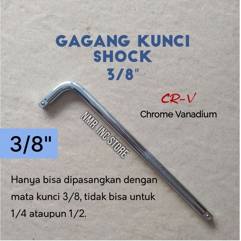 Jual Gagang Kunci Shock L 3/8, Chrome Vanadium CR-V, Untuk Mata Sok ...
