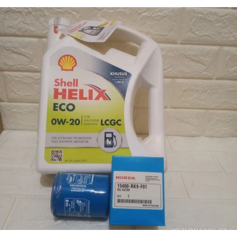 Jual Paket Oli Shell Helix Eco 5w-30 + Filter Oli Honda Brio Satya ...