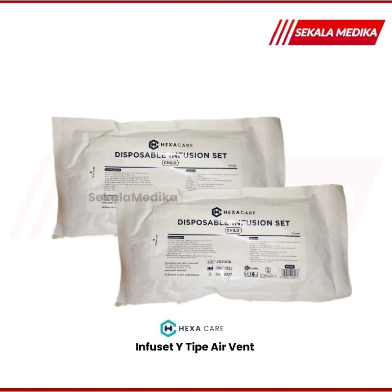 Jual Hexacare Infusion Set Dewasa Y Tipe Airvent Set Alat Infuset Gp ...