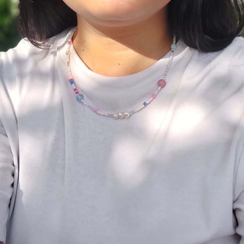 Jual Kalung manik bunga / necklace bead / kalung manik mutiara | Shopee ... Jual Kalung manik bunga / necklace bead / kalung manik mutiara | Shopee ...