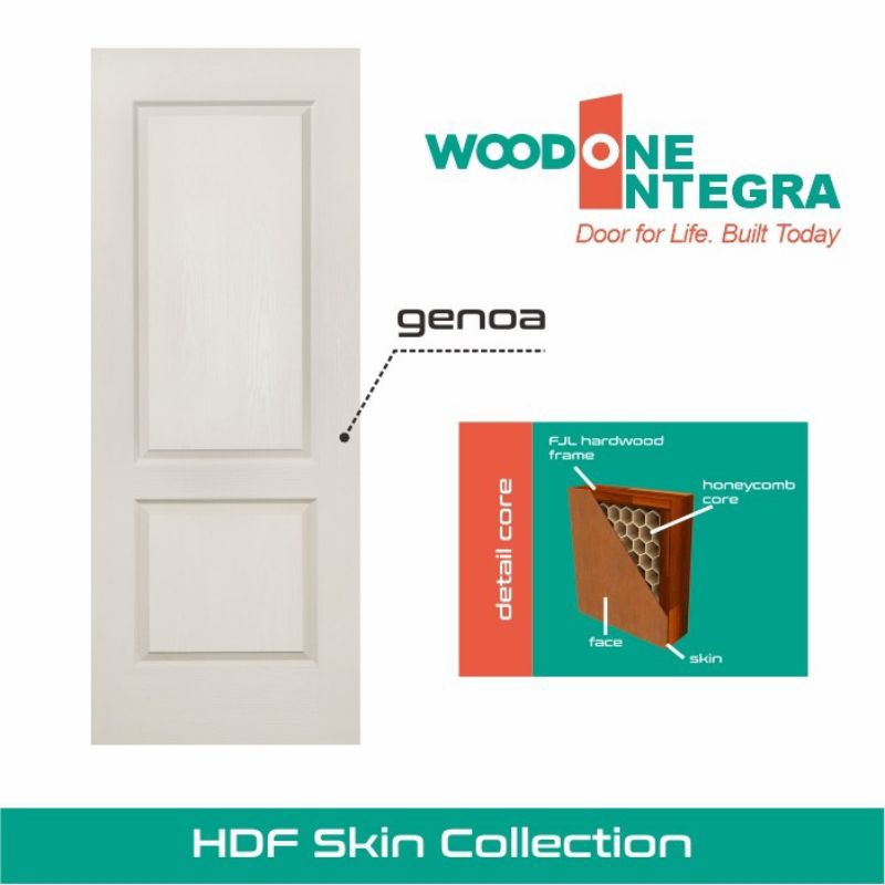 Jual GENOA Pintu Kayu Internal HDF Skin Woodone Integra | Shopee Indonesia