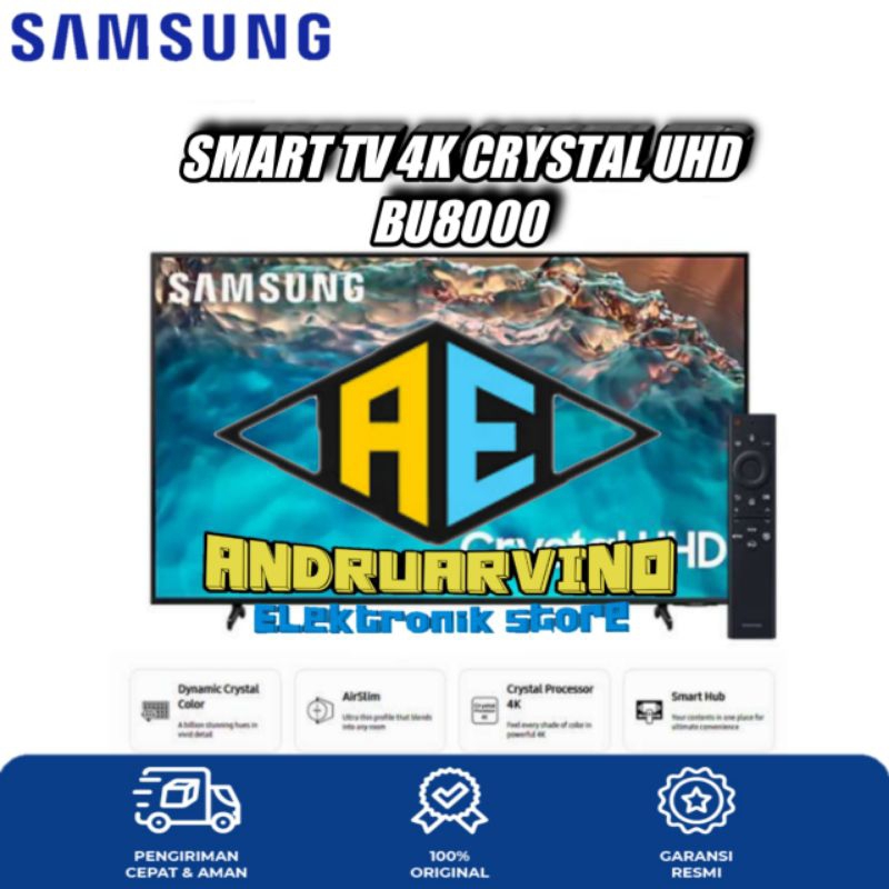 Jual SAMSUNG LED TV 55 INCH UA55BU8000 Crystal UHD 4K Smart TV UA55BU8000 New 2022 | Shopee ...
