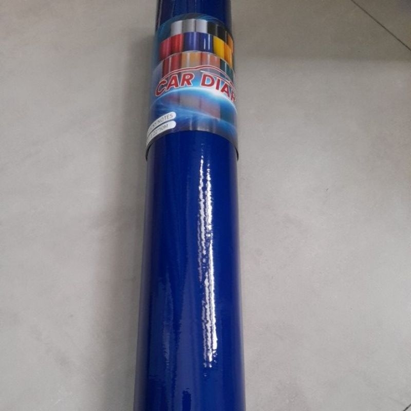 Jual stiker skotlet warna biru tua glosi meteran | Shopee Indonesia