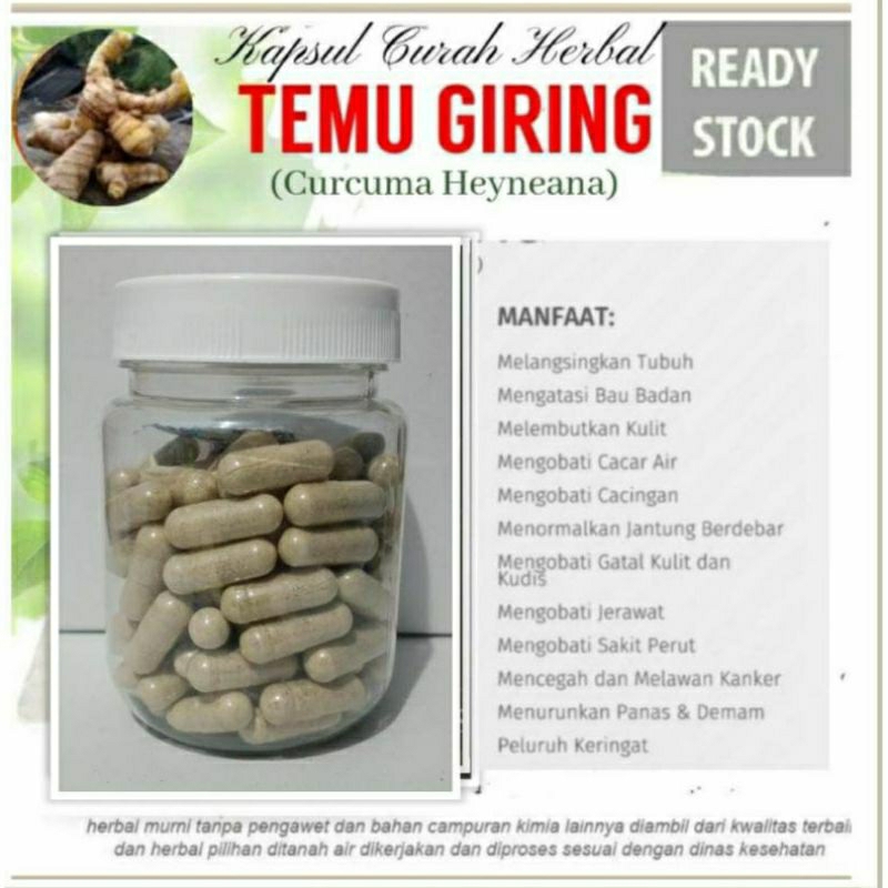 Jual TEMU GIRING 100 KAPSUL OBAT HERBAL TERBAIK (PREMIUM QUALITY ...