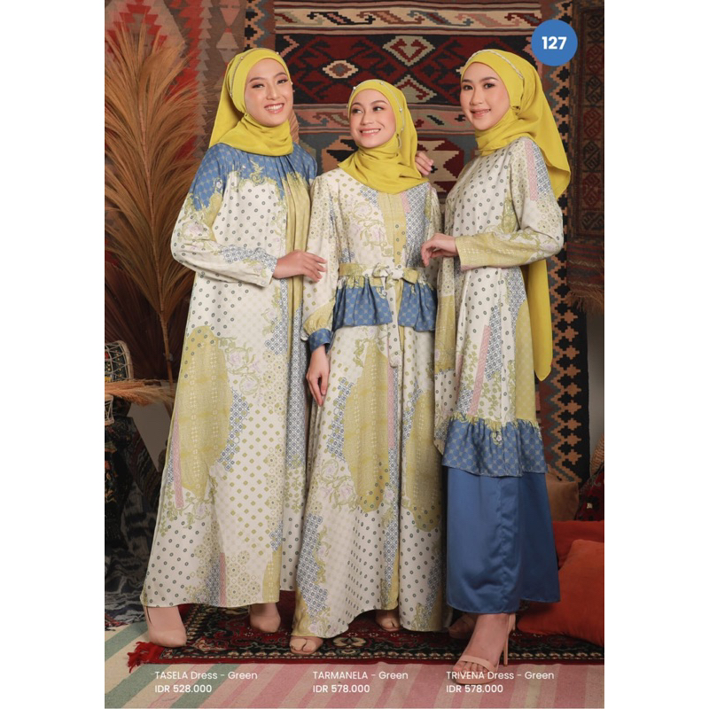 Jual Trivena Dress ORI ZOYA/Dress lebaran set dengan hijab | Shopee ...