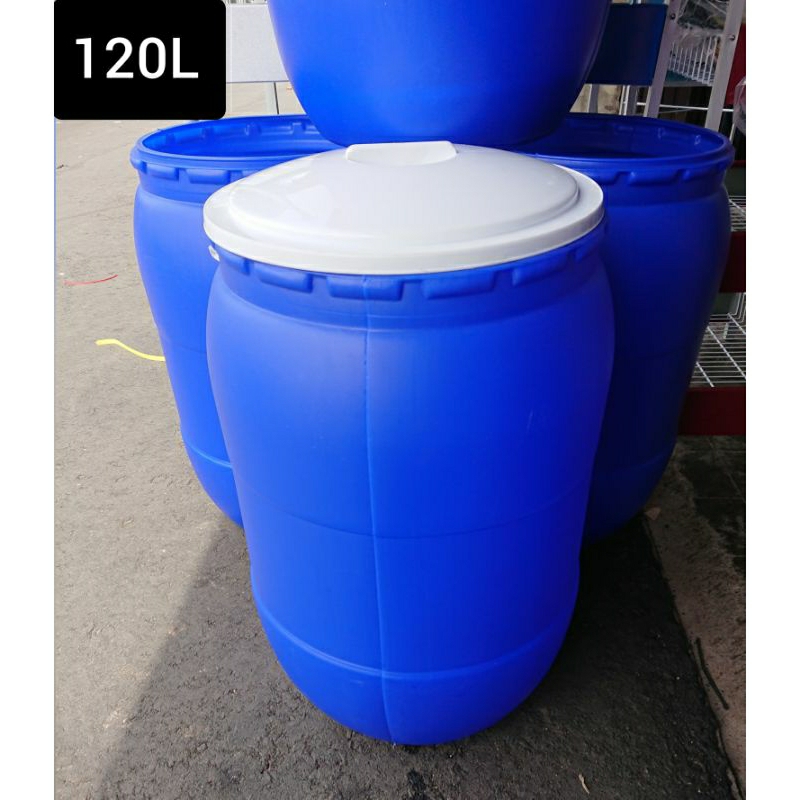 Jual Tong Air Biru 120L + tutup Drum tempat penampungan air 120 Liter ...