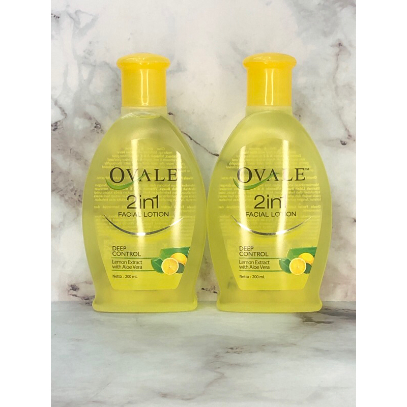 Jual Ovale 2 in 1 facial lotion lemon estrak &intense glow Netto:200ml ...