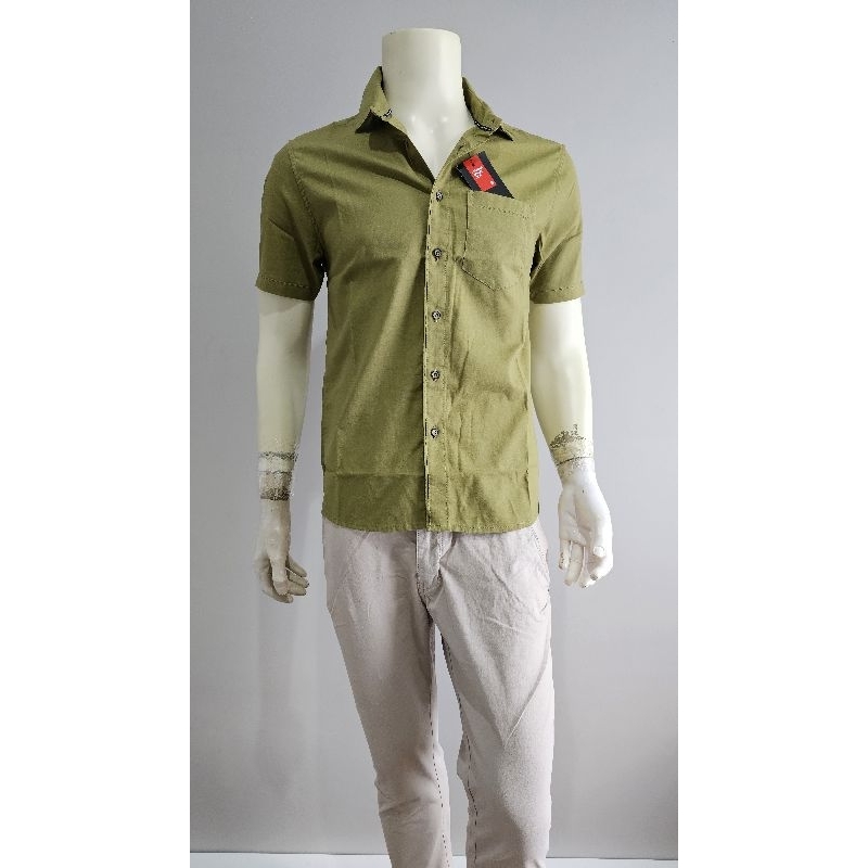 Jual Kemeja Pria Hijau Lee Conti | Shopee Indonesia