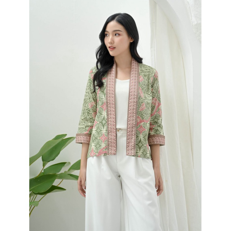 Jual UBI 241 - Outer Batik Wanita / Luaran Cardigan Batik Modern ...