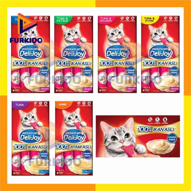 Jual DELI JOY Snack Kucing 56Gr | Cemilan Kucing Sehat | Snack Liquid ...