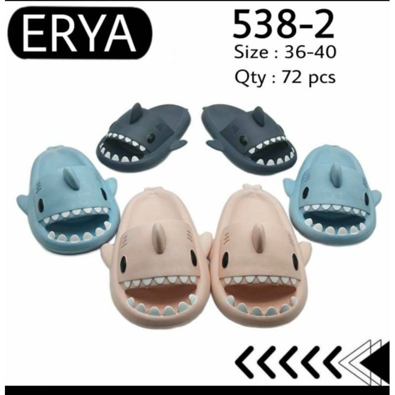 Jual Sandal Selop Hiu Jelly Wanita 538/ Sendal Selop Hiu Eva Lucu Dan ...