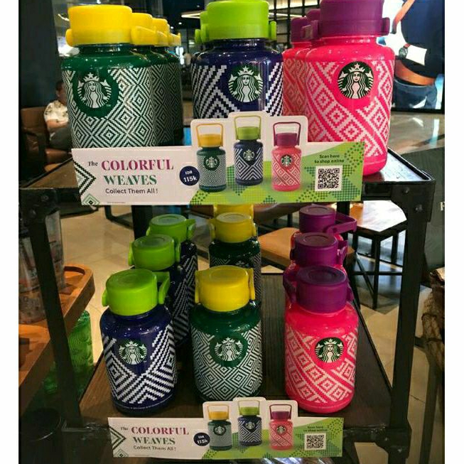 Jual Starbucks Botol Colorfull Weaves 1 Liter | Shopee Indonesia
