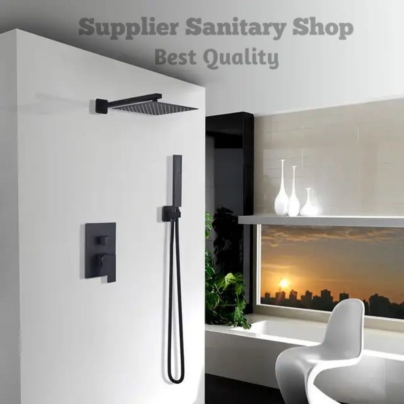 Jual Shower tanam paket stop kran panas dingin/wall shower/stop kran tanam/shower mandi | Shopee ...