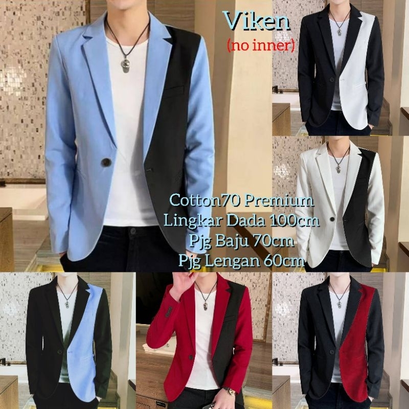 Jual BPS Blazer Jas Pria VIKEN Baju Pakaian Blazer Cowok Keren Jas Pria ...