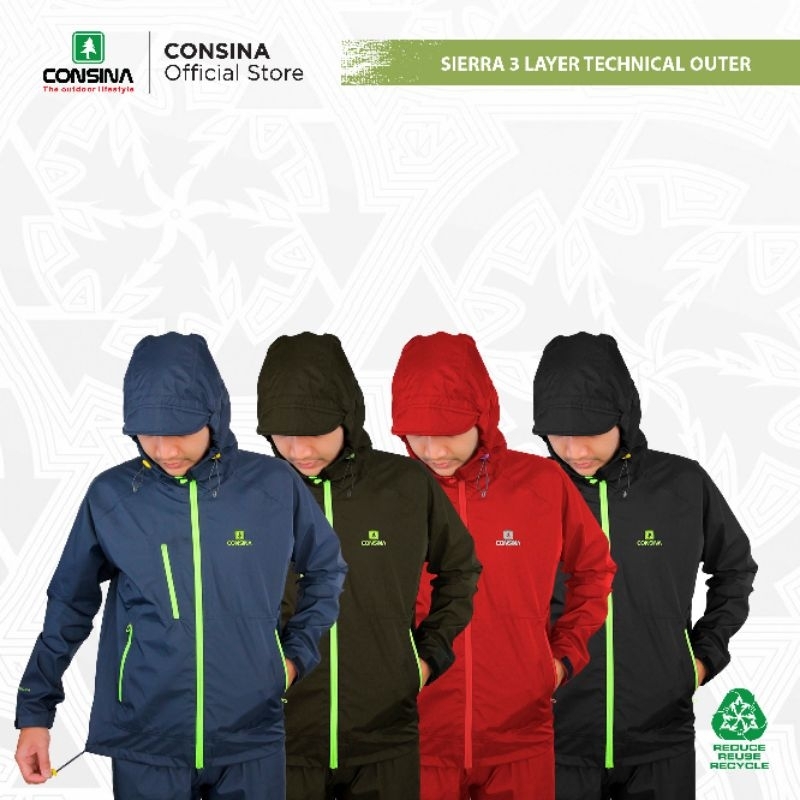 Jual Jas Hujan / Raincoat Consina Sierra 3Layer Full Seam Seal | Shopee ...