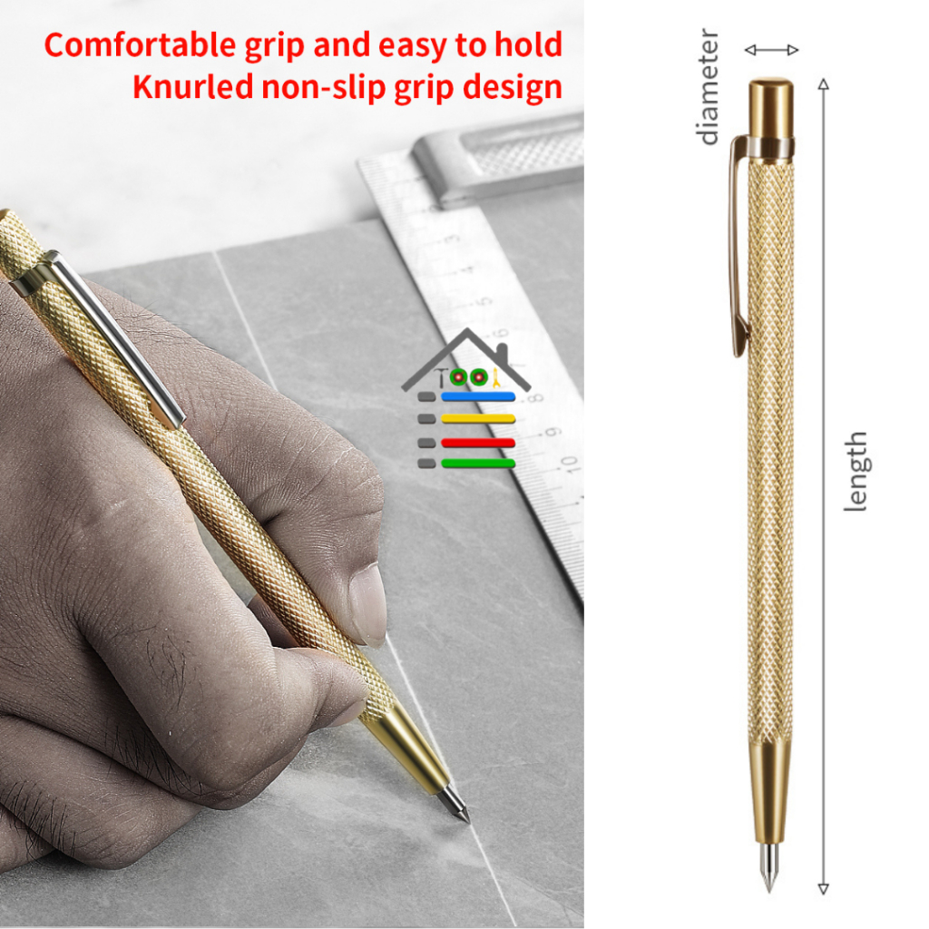 Jual PEN SCRIBE GAGANG EMAS ENGRAVE METAL TUNGSTEN CARBIDE TIP 6 INCH ...