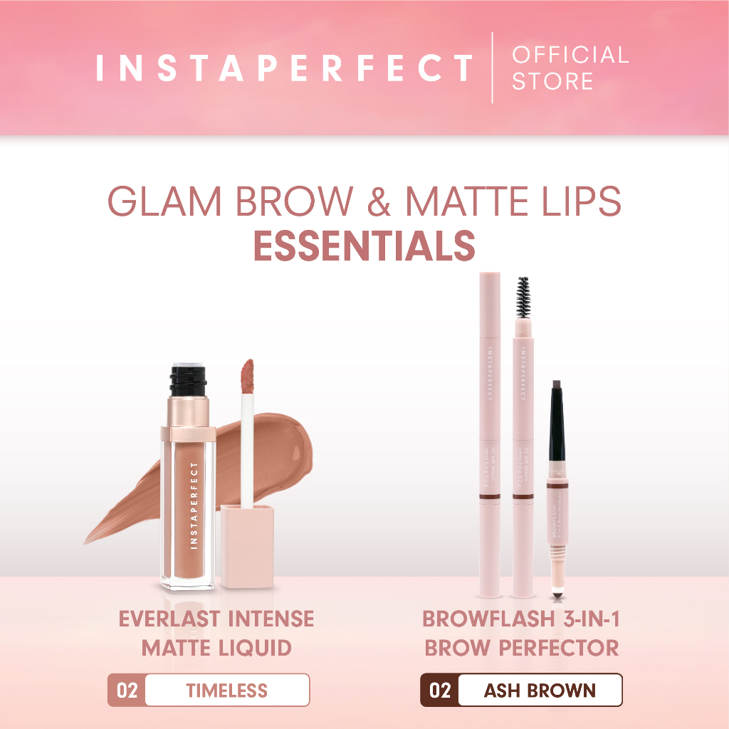 Jual Instaperfect Glam Brow & Matte Lips Essentials Bundle (Browflash 3 ...