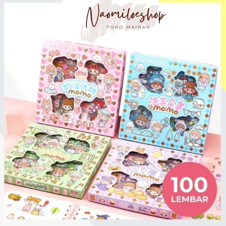 Jual Stiker momo Super Stiker 2D 100 Lembar Sticker Momo Kartun Korea ...