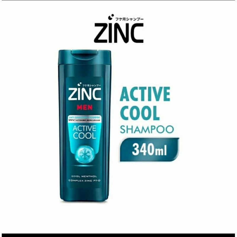 Jual Zinc men shampoo active cool 340ml | Shopee Indonesia