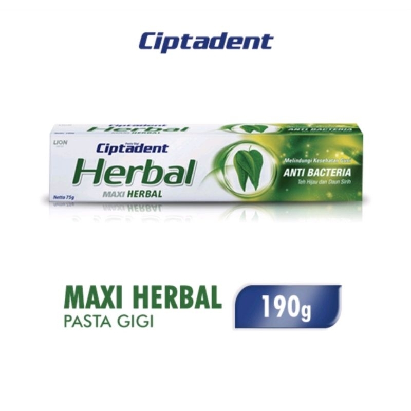 Jual Ciptadent Herbal Maxi Perlindungan Gigi Alami 190g | Shopee Indonesia