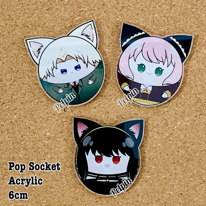 Jual popsocket anime spy x family pop socket akrilik anya yor loid ...