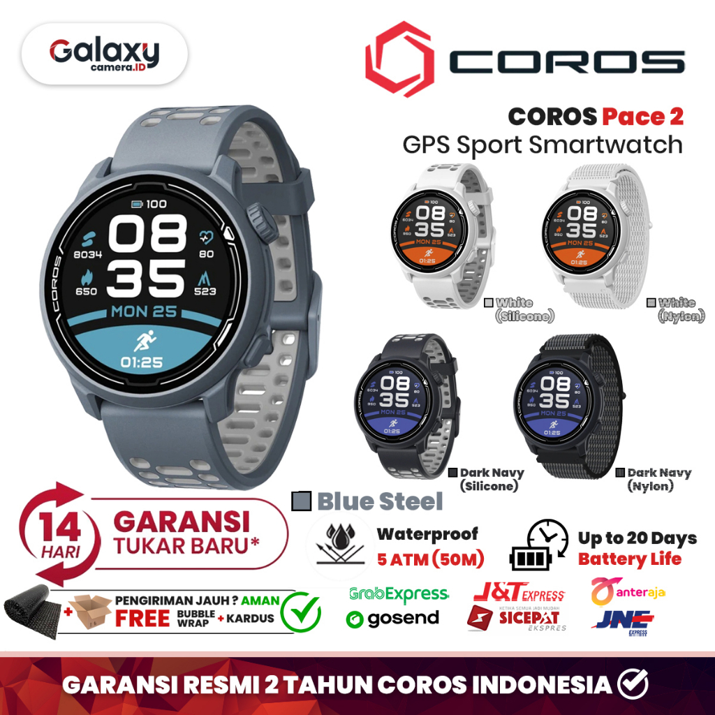 Jual Coros Pace 2 Premium GPS Sport Watch Jam Tangan Coros Garansi ...
