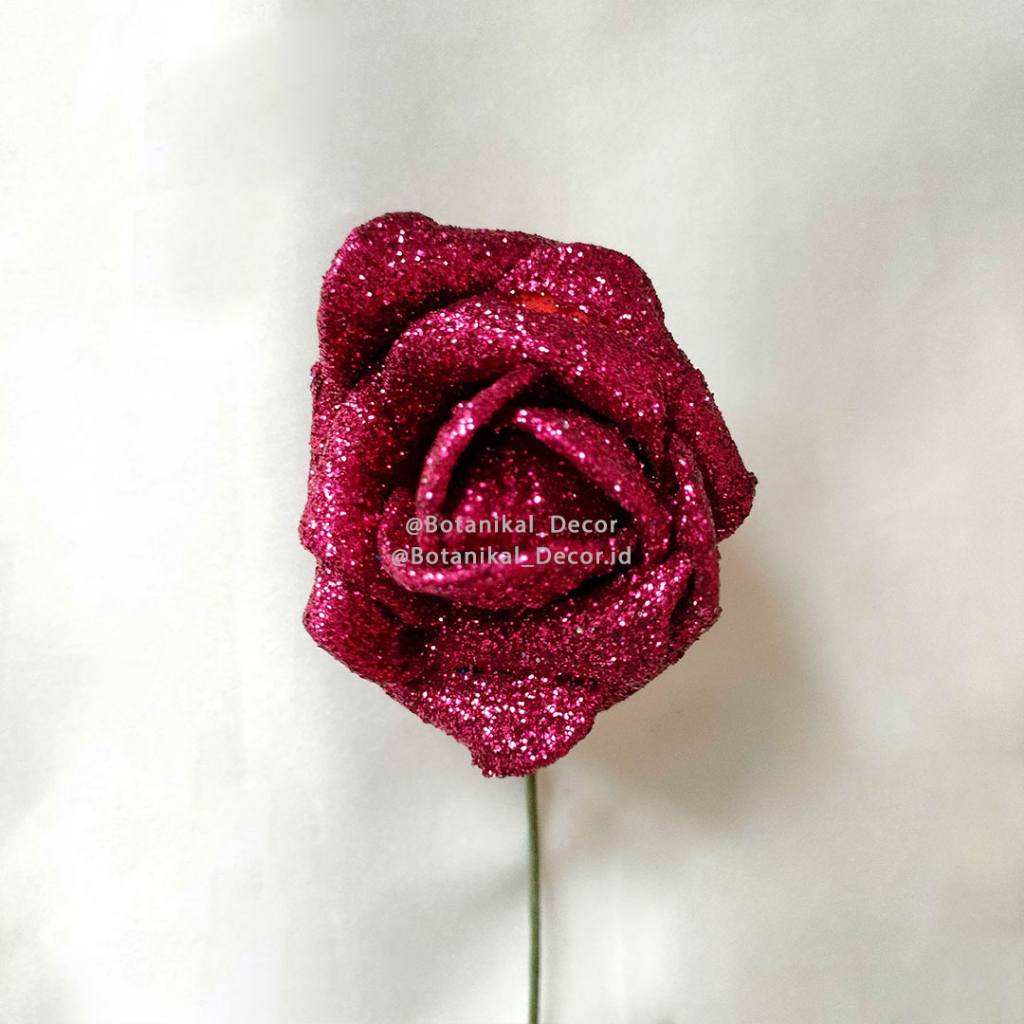 Jual Artificial Glitter Rose Bunga Palsu Artificial Flower Bunga Plstik ...