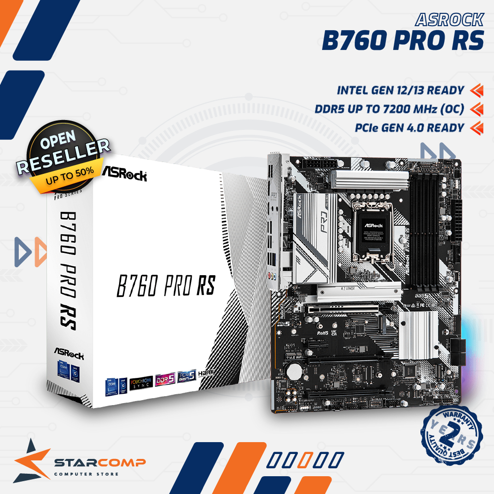Jual ASRock B760 PRO RS DDR5 Motherboard Intel LGA1700 DDR5 ATX D5 B ...