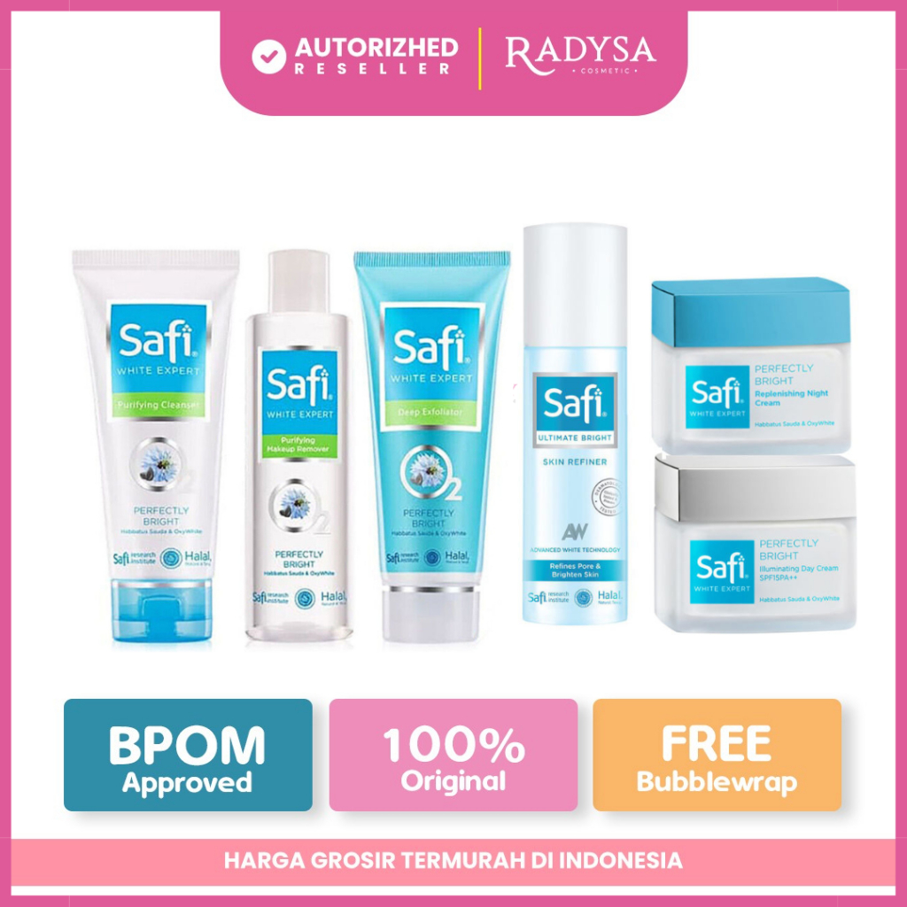 Jual 𝐑𝐀𝐃𝐘𝐒𝐀 - Safi Ultimate Bright / Safi White Expert | Cleanser Exfoliator Essence Refiner Day ...