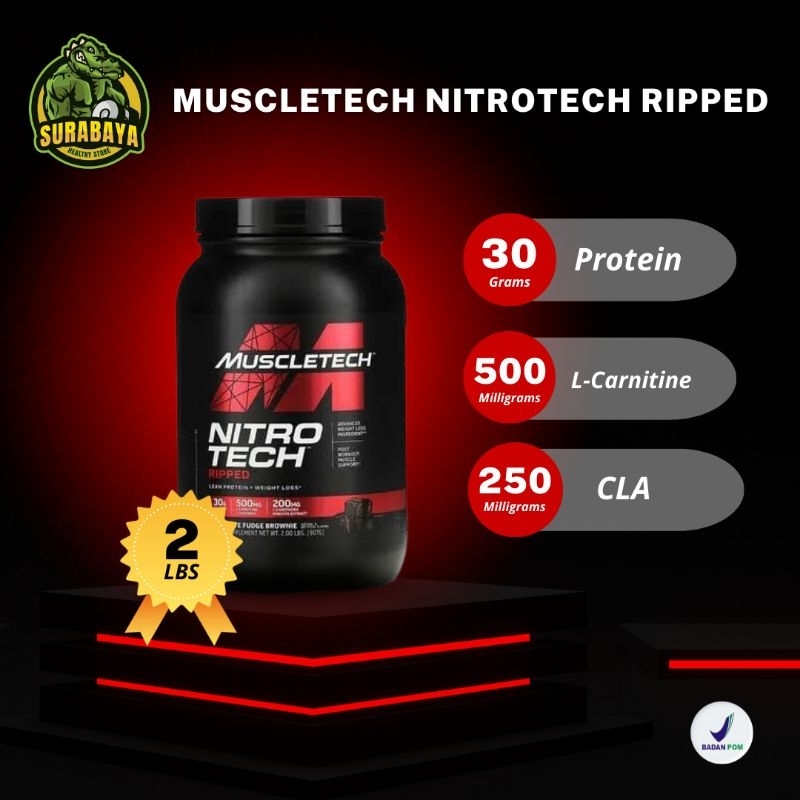 Jual Muscletech Nitrotech ripped 2 Lbs BPOM Nitro Tech Susu Whey ...