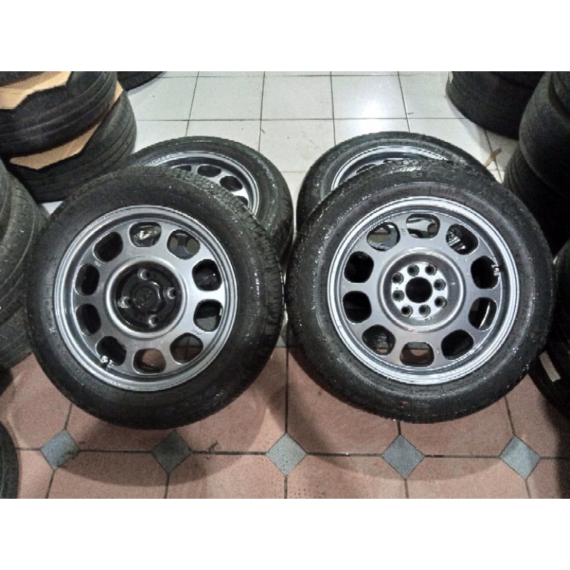 Jual velg racing second model klg ring 16 pcd 8x100-114 plus ban 205 55 ...