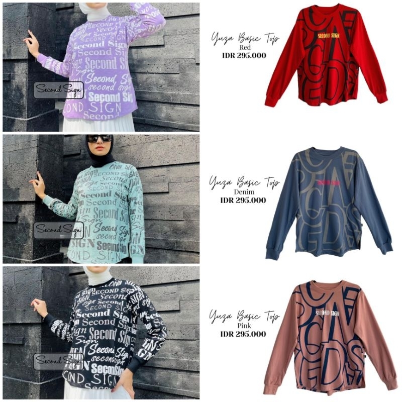 Jual NEW!! YUZA / YUKI TOP SECOND SIGN | Shopee Indonesia