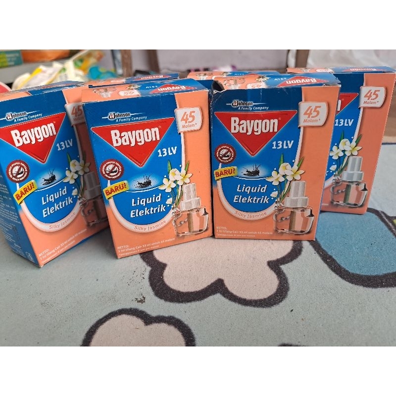 Jual baygon liquid electric jasmine/fresh mandarin reff 33ml | Shopee Indonesia