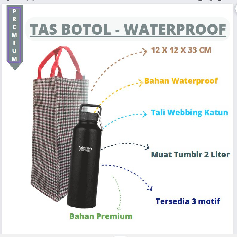 Jual tas botol susu,tas tumbler 1000ml / tas botol tupperware 1 liter ...