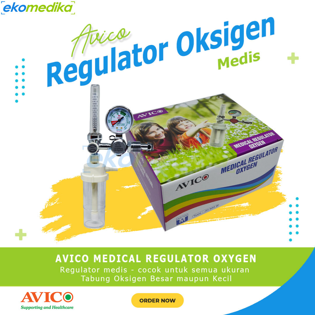 Jual Regulator Oksigen AVICO NESCO GC Medical Oxygen Regulator Tabung ...