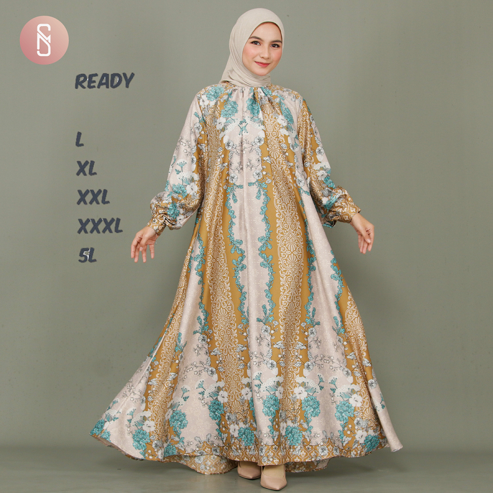 Jual Myshawl Sabrina Premium Gamis Syar'i Pesta Jumbo Polos Ld 140 130 ...