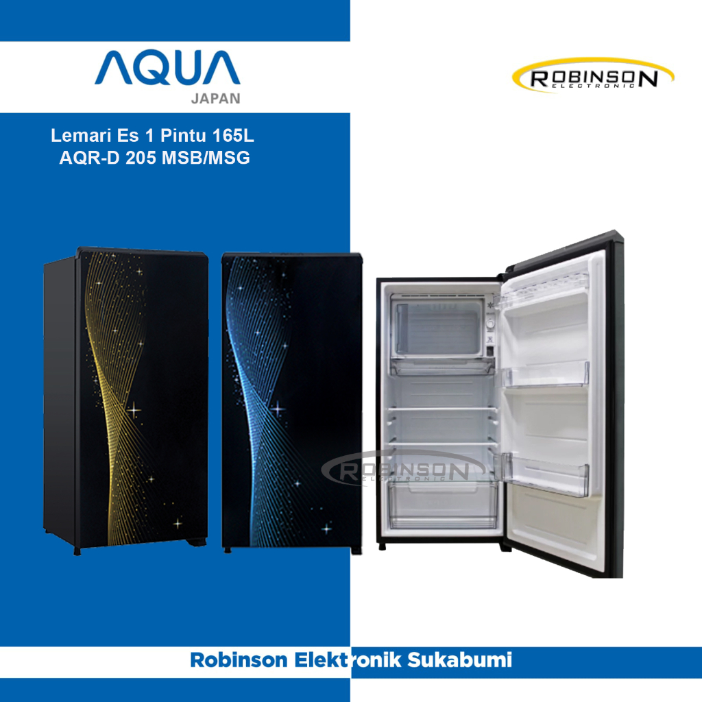 Jual Kulkas 1 Pintu Aqua 180 L AQR-D 225 MSG/MSB | Shopee Indonesia