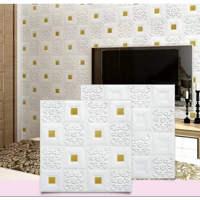 Jual 10 LEMBAR!! PROMO Wallpaper Dinding 3d Bahan PE Foam self Batik ...