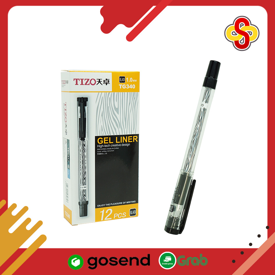 Jual Pulpen Gel Liner / Pulpen Tanda Tangan TIZO TG340 1.0 mm Isi 12 ...